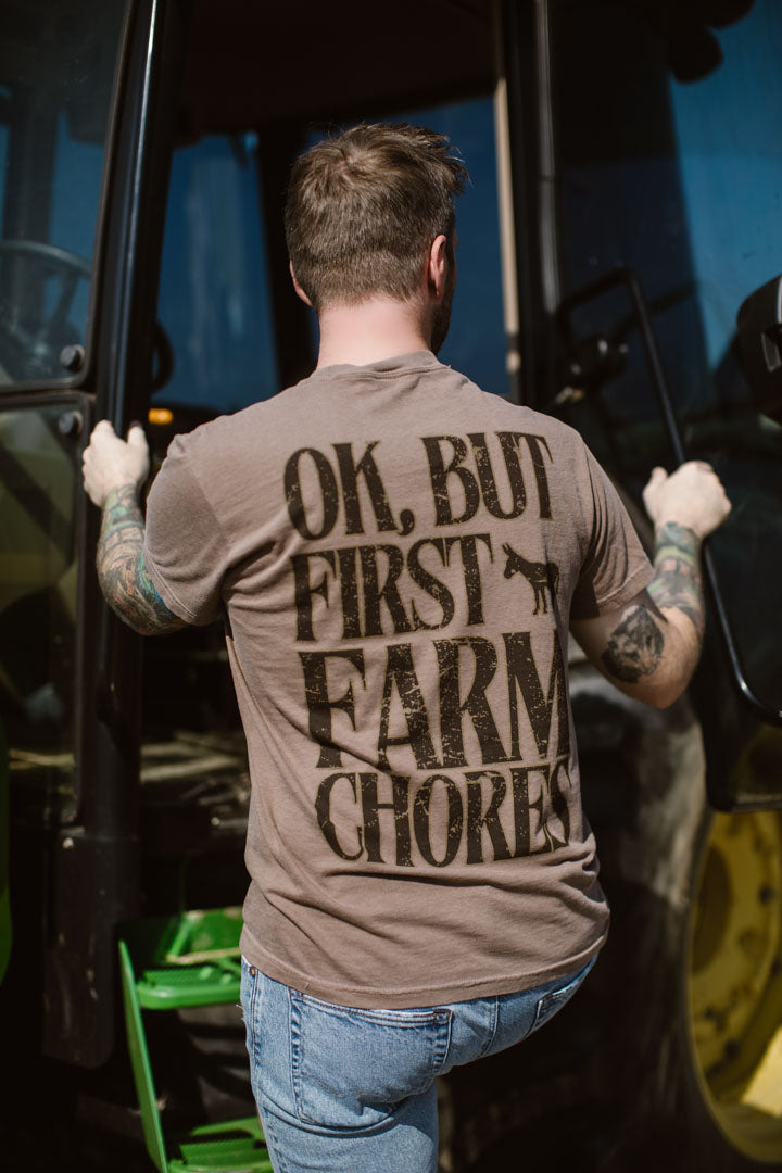 Ok, But First Farm Chores T-shirt – Matt Mathews
