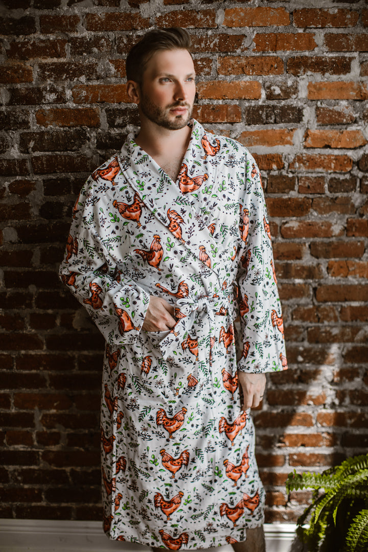 Floral Chicken Print Robe – Matt Mathews